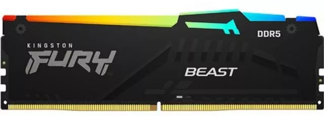 KINGSTON 8GB (1X8GB) DDR5 5600MT/S CL36 FURY BEAST BLACK RGB MEMORIJA