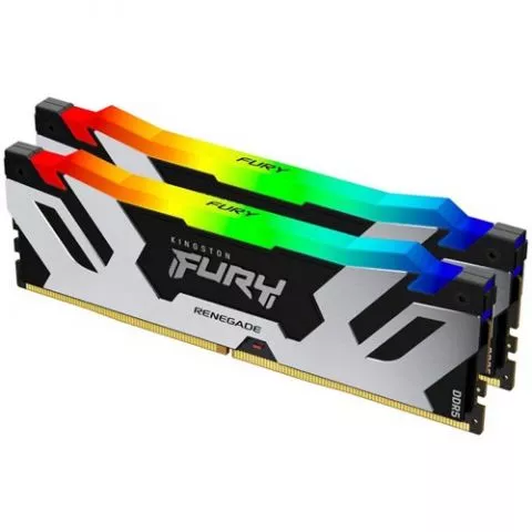 KINGSTON 48GB (2X24GB) DDR5 7200MT/S CL38 FURY RENEGADE SILVER/BLACK RGB XMP DIMM MEMORIJA | KF572C3