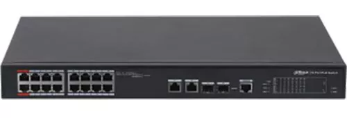 Dahua 16-port 100 Mbps + 2-port Gigabit Managed PoE Switch | PFS4218-16ET-240-V3
