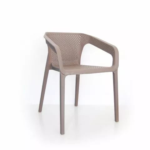 PLASTIČNA STOLICA STOP SIVA