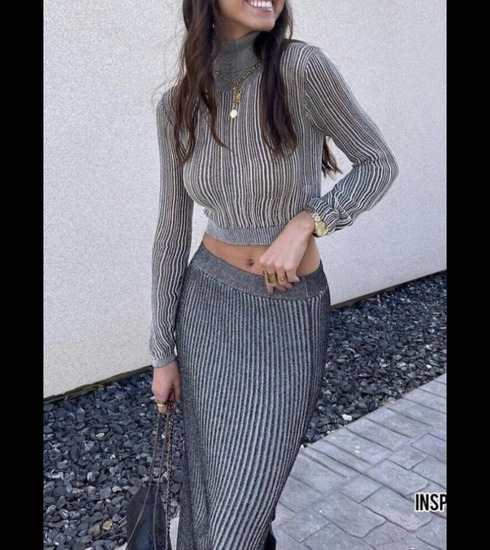 Zara sivi komplet