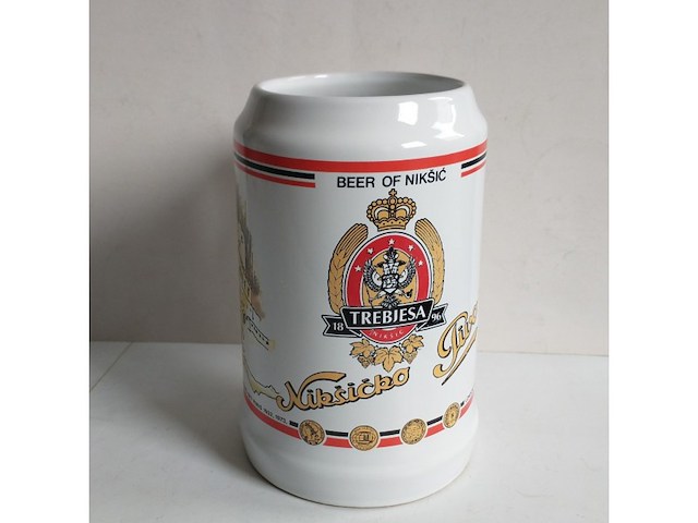 krigla NIKŠIĆKO PIVO Trebjesa Made in Yugoslavia