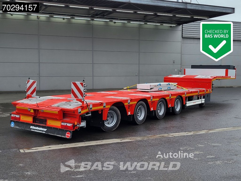 Nova Kässbohrer LB4E 4 axles Extendable - 615cm 1x Lift + 2xSteering Axle poluprikolica sa niskom platformom