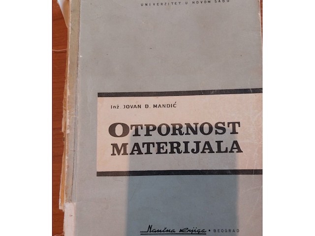 Otpornos materijala Jovan D Mandić