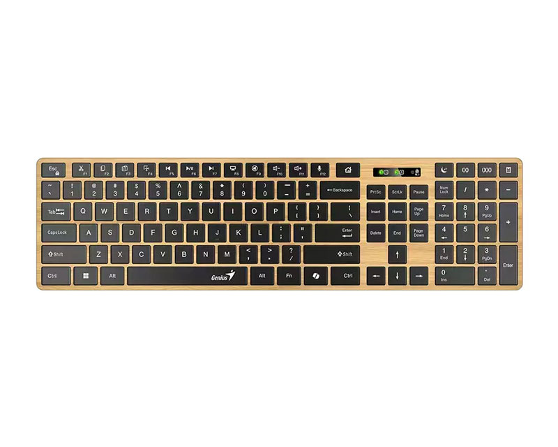 GENIUS SlimStar 7250BT, AI, Pine Wood YU wireless tastatura
