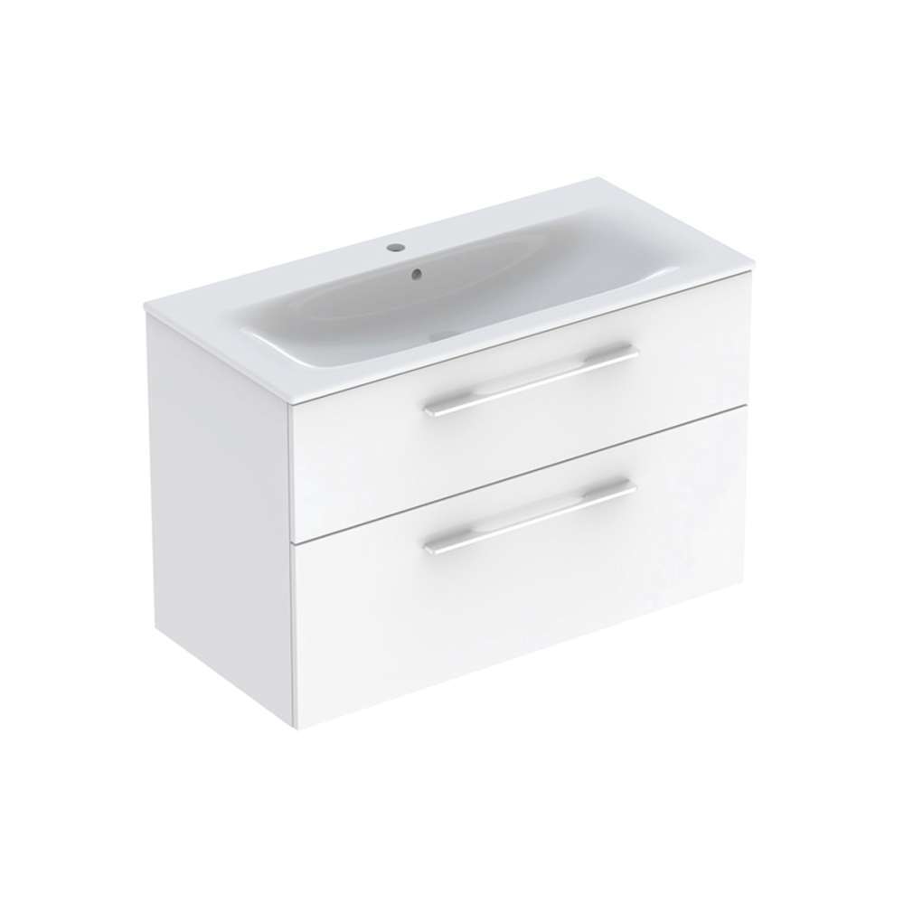 Geberit toaletni ormarić SELNOVA SQUARE 100, 2 fioke beli, visoki sjajID EK000758646