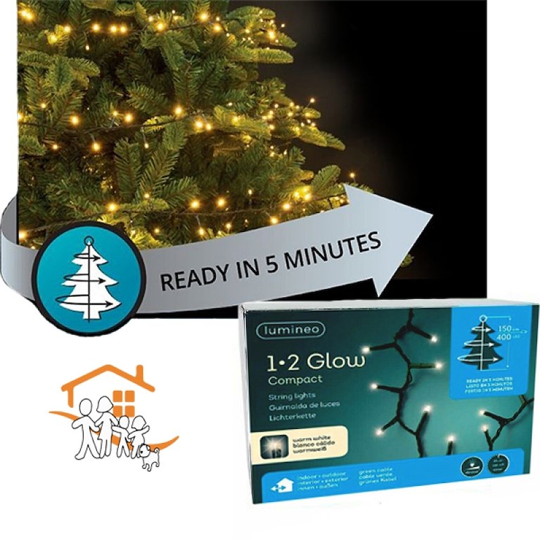Novogodišnje LED 1-2 glow compact(gusce od basic) za jelke150cm 5 nivoa sijalica 400L 0.58kgs 495400ID: EK000758378