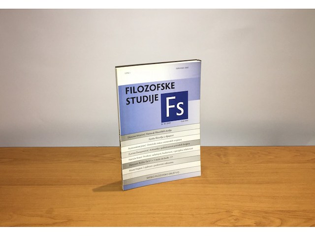 ČASOPIS FILOZOFSKE STUDIJE 2009