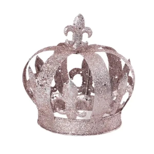 Filo, novogodišnja dekoracija, kruna, roze, 16cm