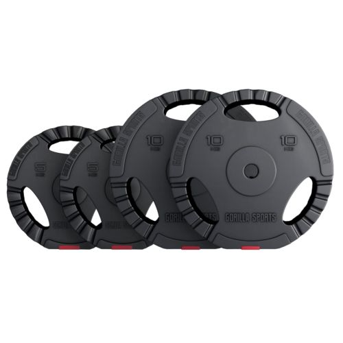 Set plastičnih tegova sa rukohvatima (2 x 5 kg, 2 x 10 kg)