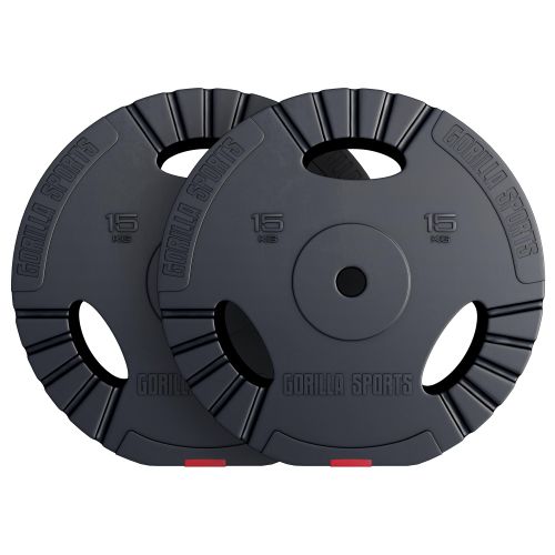 Set plastičnih tegova sa rukohvatima (2 x 15 kg)