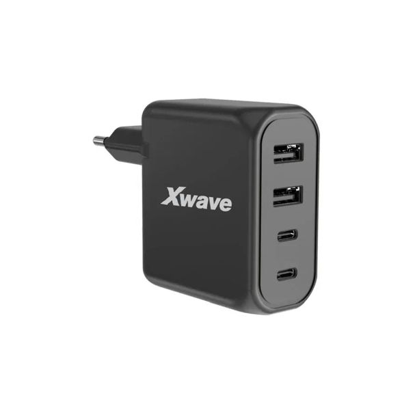 XWAVE Punjač GaN100-2A2C, ultra-brzi 100w, 2USB-A + 2USB-C, crna