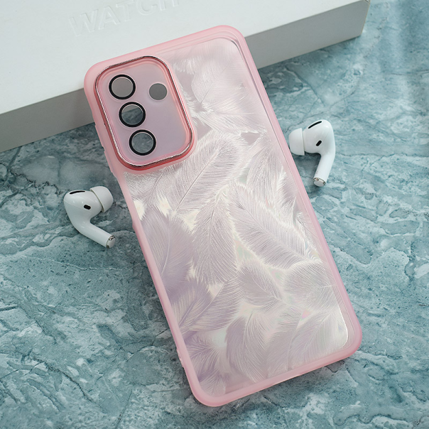 Maska za Samsung A17 5G/ A175F Glitter Feather roze