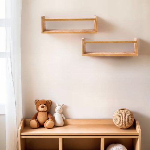 BLTYZ-AKTV039 Oak Wall Shelf