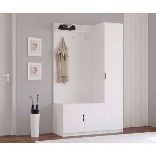 Rb-159 Matte White Hall Stand