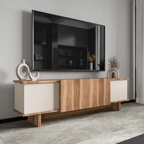 Diana - Beige, Walnut Beige Walnut TV Stand