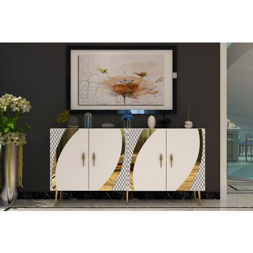 Hook KB150 - White, Gold White Gold Console