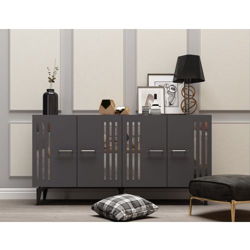 Junes - Anthracite, Silver Anthracite Silver Console