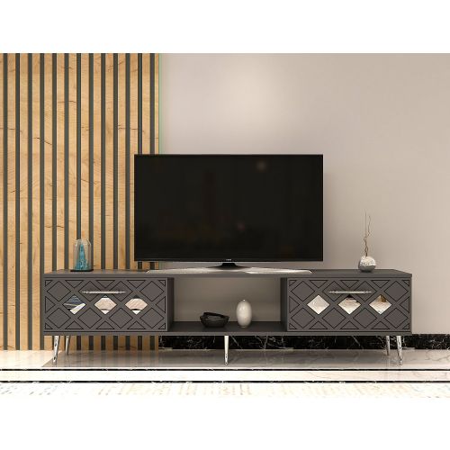 Dome - Anthracite, Silver Anthracite Silver TV Stand