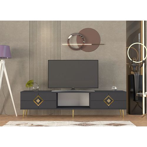 Robber - Anthracite, Gold Anthracite Gold TV Stand