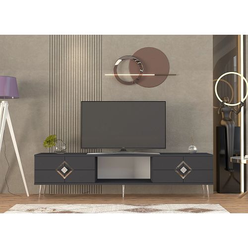 Robber - Anthracite, Silver Anthracite Silver TV Stand