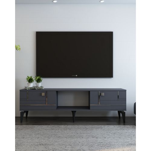 Madera - Anthracite, Silver Anthracite Silver TV Stand
