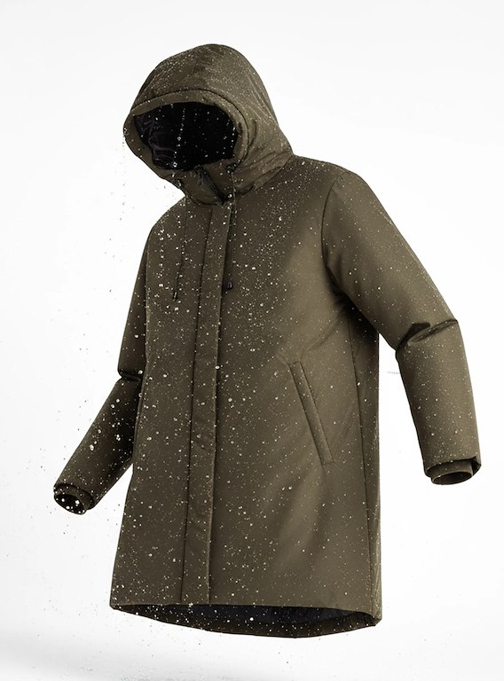 Parka sa kapuljačom i vodootpornim rajsferšlusom Žalfija