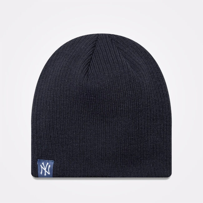 New Era NY Yankees MLB Essential Navy Skull Knit Beanie Hat