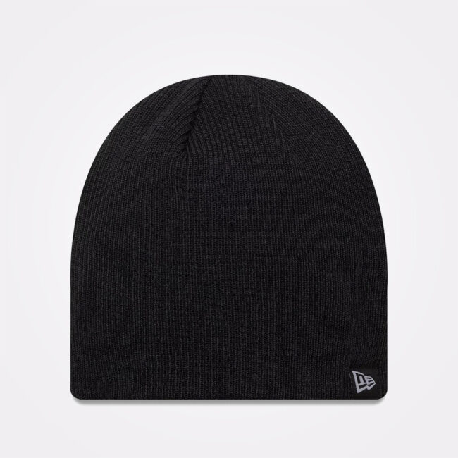 New Era Essential Black Skull Knit Beanie Hat