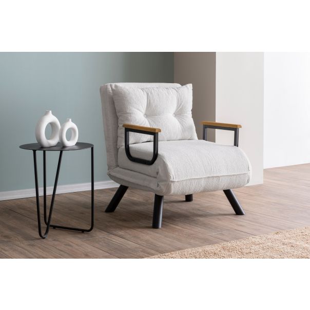 ATELIER DEL SOFA Fotelja na razvlačenje Sando single, bela