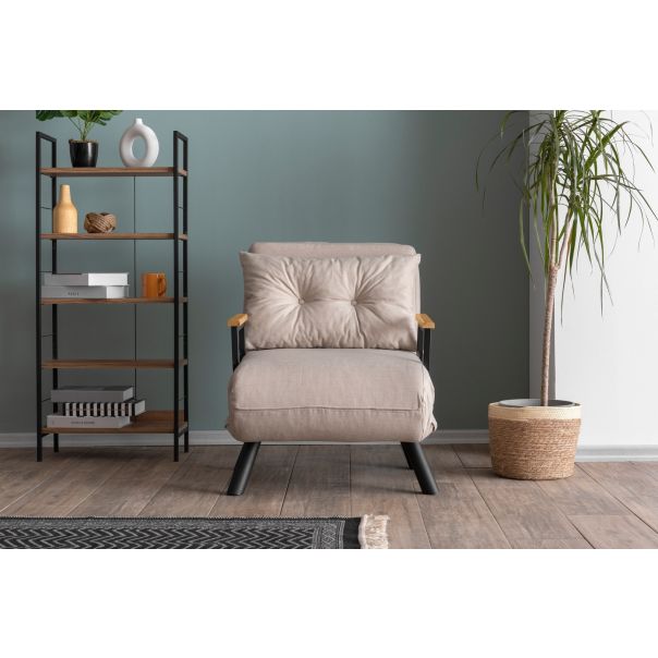 ATELIER DEL SOFA Fotelja na razvlačenje Sando v2 single, krem