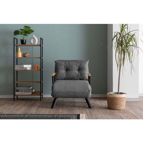 ATELIER DEL SOFA Fotelja na razvlačenje Sando Single, svetlosiva