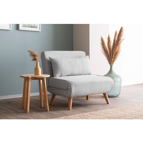 ATELIER DEL SOFA Fotelja na razvlačenje Folde Single, siva