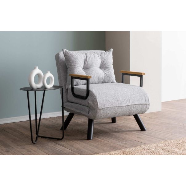 ATELIER DEL SOFA Fotelja na razvlačenje Sando single, siva