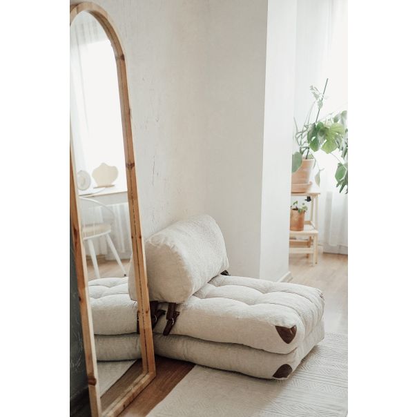ATELIER DEL SOFA Fotelja na razvlačenje Fold Teddy, krem