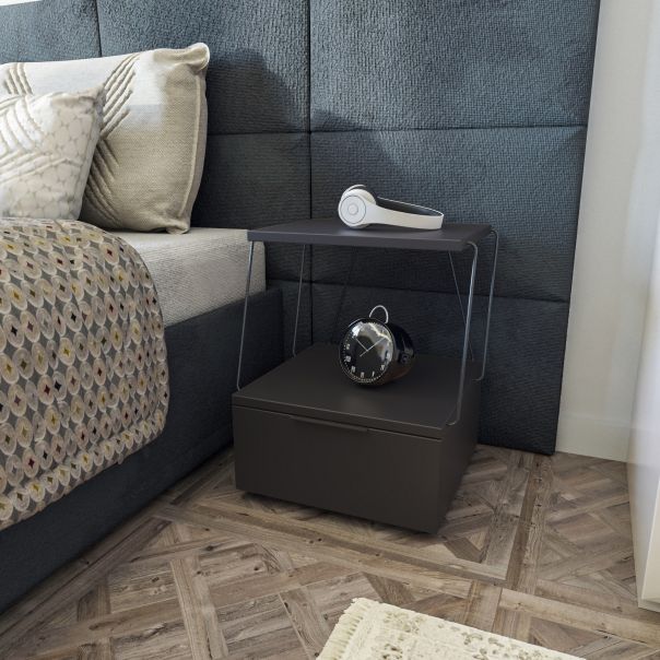 HANAH HOME Noćni stočić Tekoba, antracit