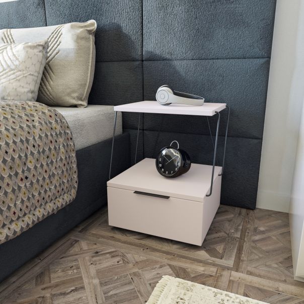 HANAH HOME Noćni stočić Tekoba, bela