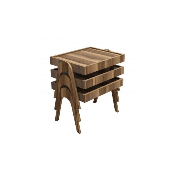 HANAH HOME Set pomoćnih stočića Roma, braon