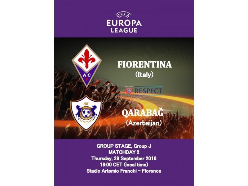 2016, FIORENTINA - QARABAG! Liga Evrope.