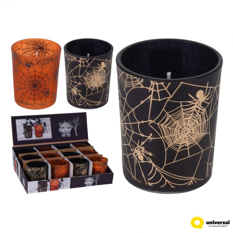 SVEĆA U STAKLENOJ POSUDI HALLOWEEN 7CM ACC980150