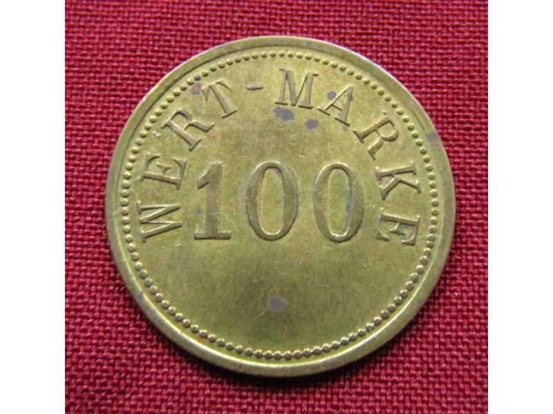 Žeton Token- 100 Pfennig Wert Marke Nemačka