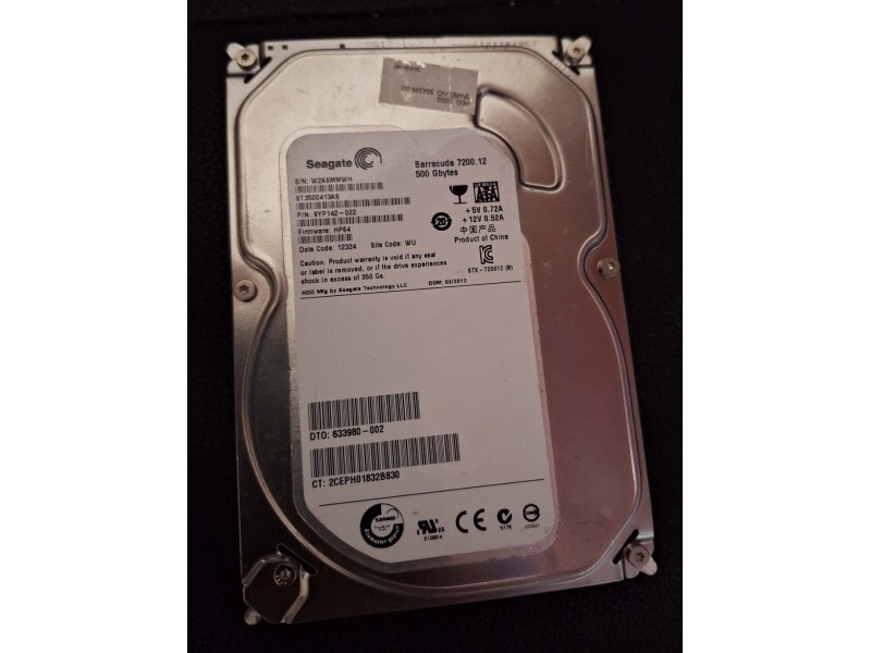 Seagate Barracuda 500GB hard disk hdd 100-91