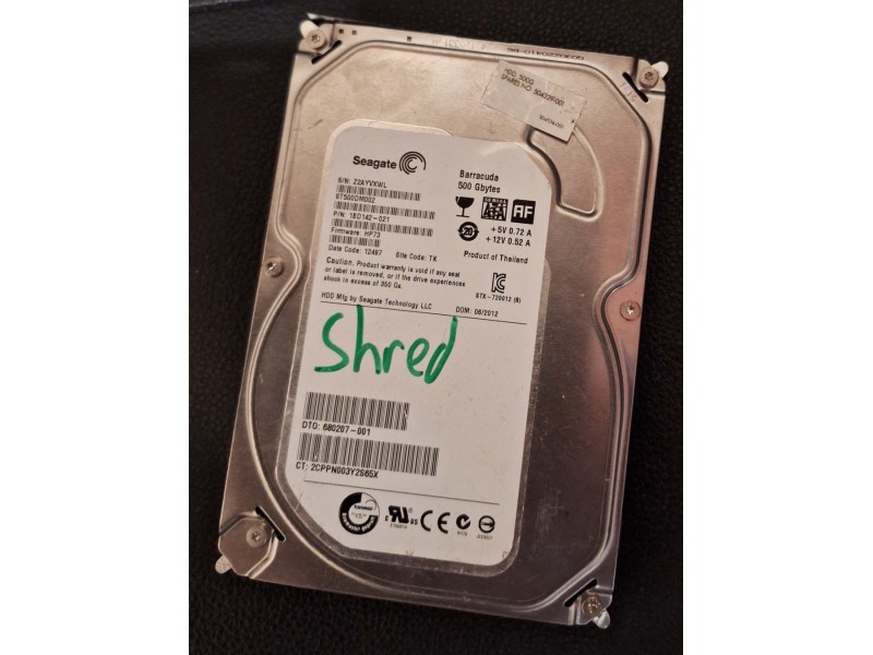 Seagate Barracuda 500GB hard disk hdd 100-88