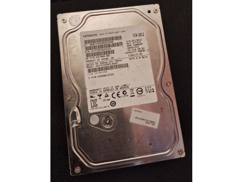 Hitachi Hard disk 500GB hdd
