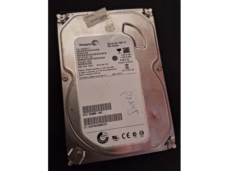 Seagate Barracuda 500GB hard disk hdd 100-69