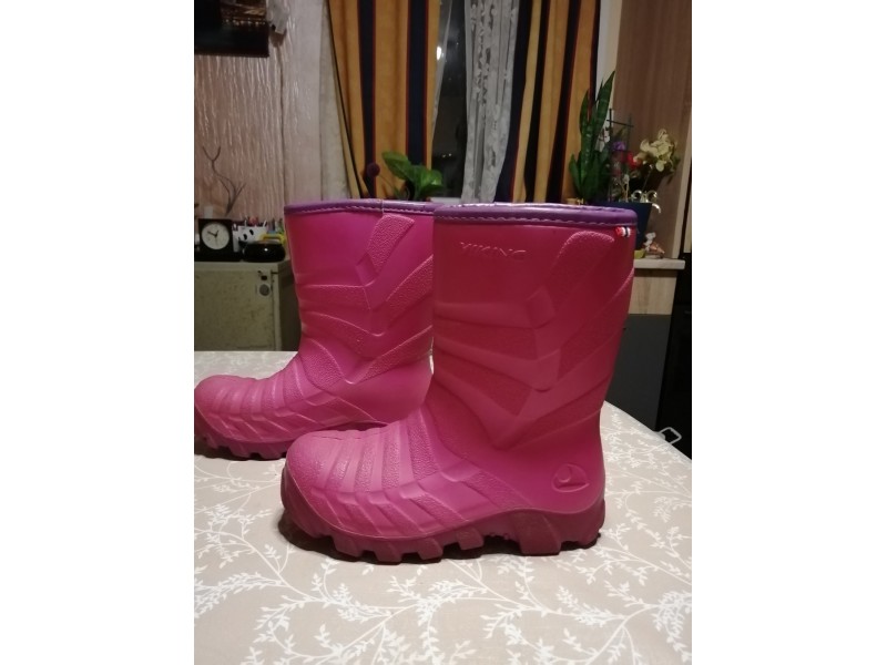 ROZE TOPLO POSTAVLJENE GUMENE ČIZME VIKING 33