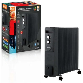 Raf uljni radijator sa ventilatorom 13 rebara 2900W crni R.1338B
Slični artikli