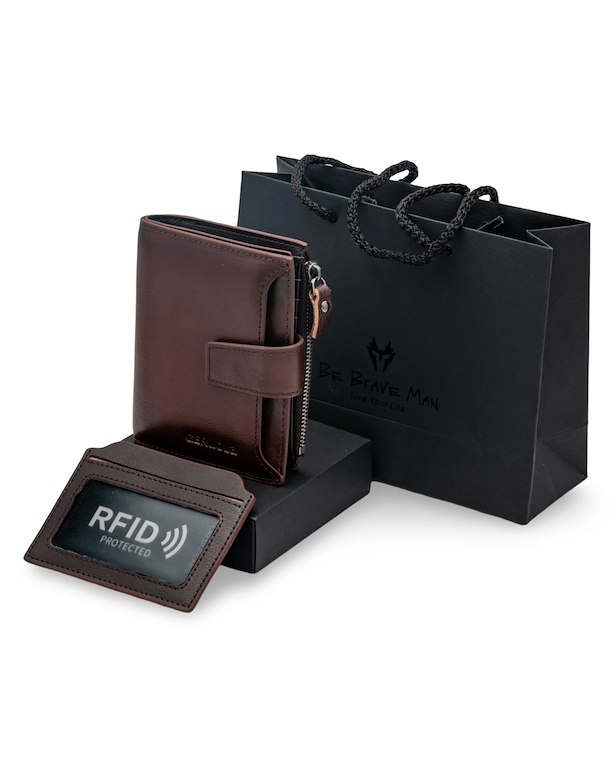 Muški Kožni Novčanik Geruola - Dark Brown