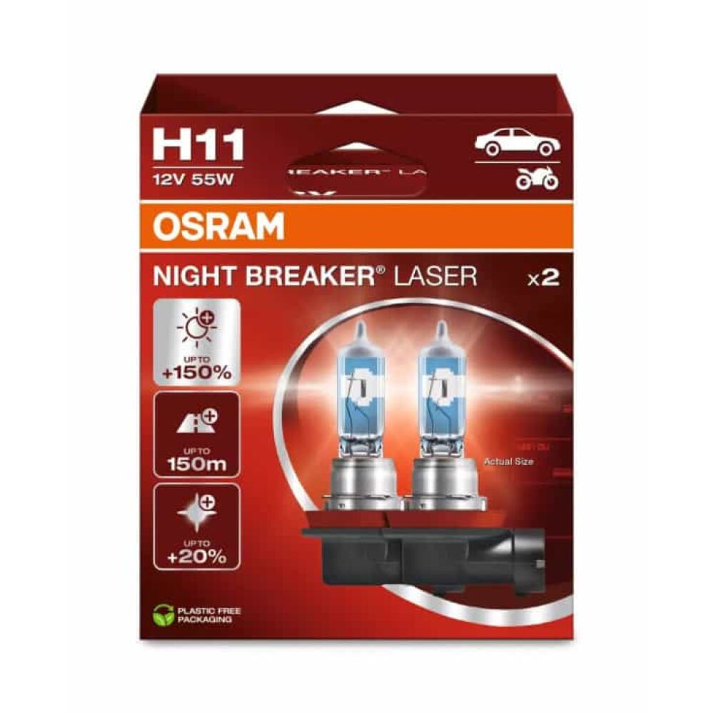 Auto sijalica Osram 12v H11 Night Breaker Laser cena za dve sijalice