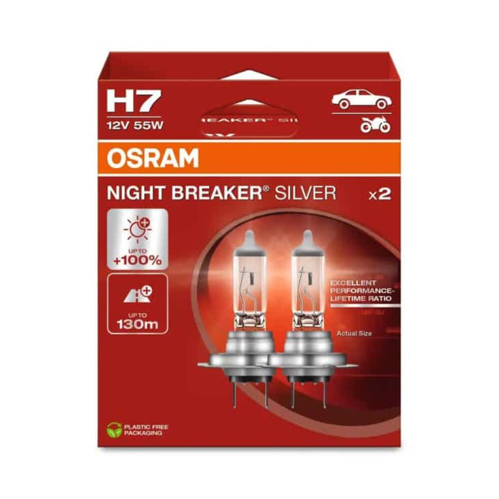 Auto sijalica Osram 12V H7 Night Breaker Silver +100%